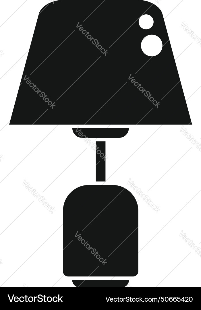 Furniture decor lamp icon simple room Royalty Free Vector