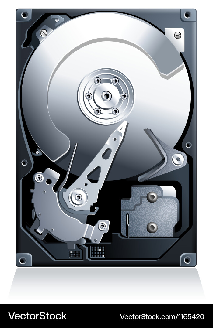 Hard disk drive hdd Royalty Free Vector Image - VectorStock