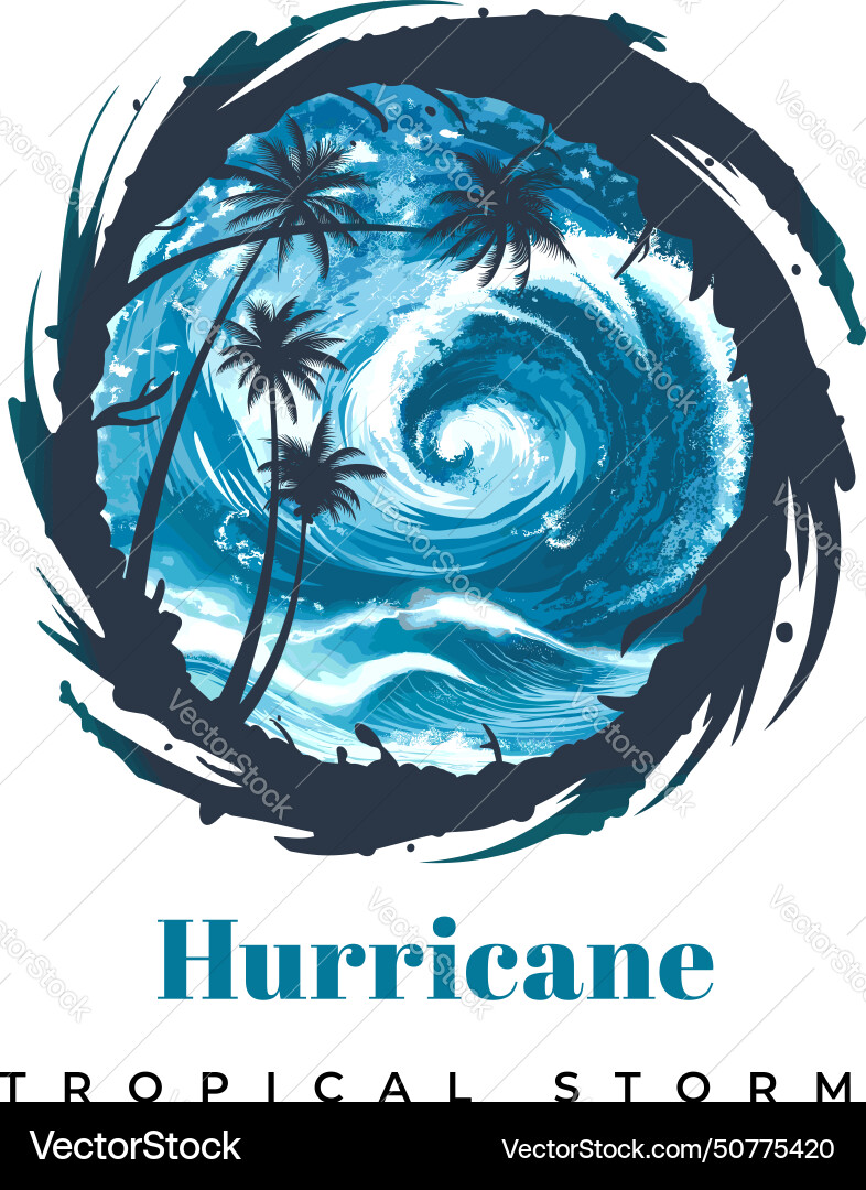 Hurricane logo on a black background Royalty Free Vector