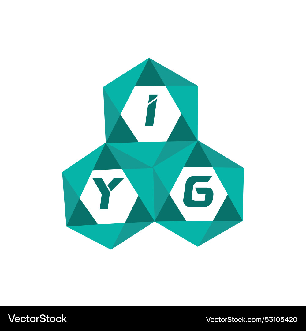 Iyg creative minimalist letter logo unique Vector Image