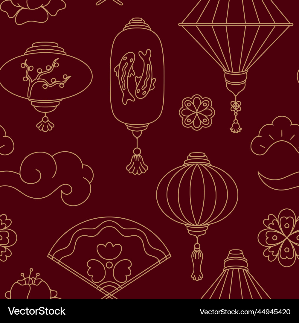 Japanese pattern seamless print with traditional Vector Image