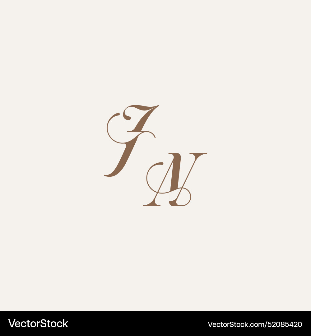 Luxury and elegant initial monogram logo letter Vector Image