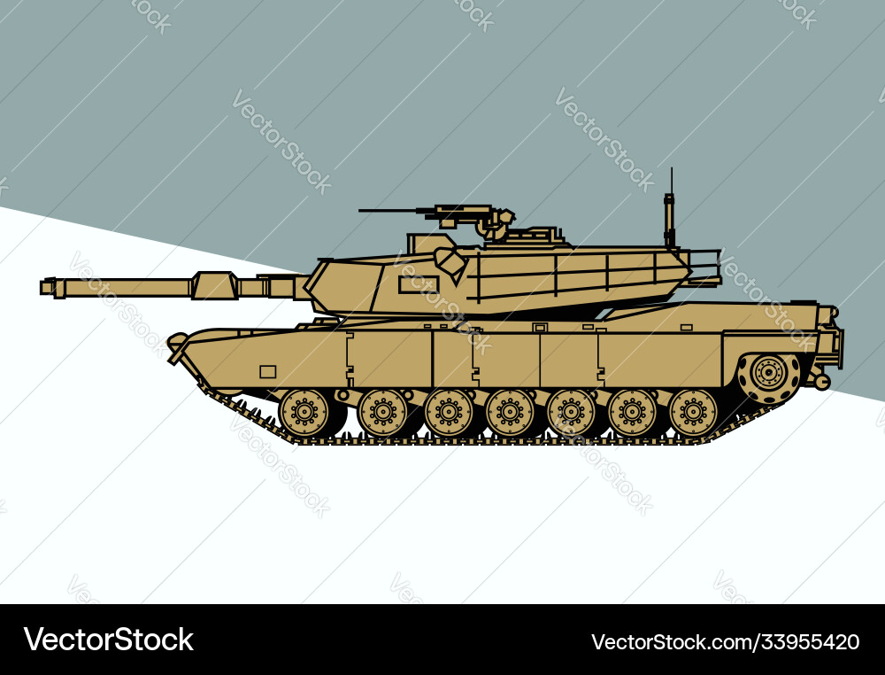 M1 abrams us main battle tank Royalty Free Vector Image