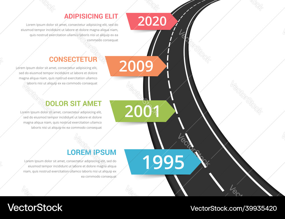 Road infographics Royalty Free Vector Image - VectorStock