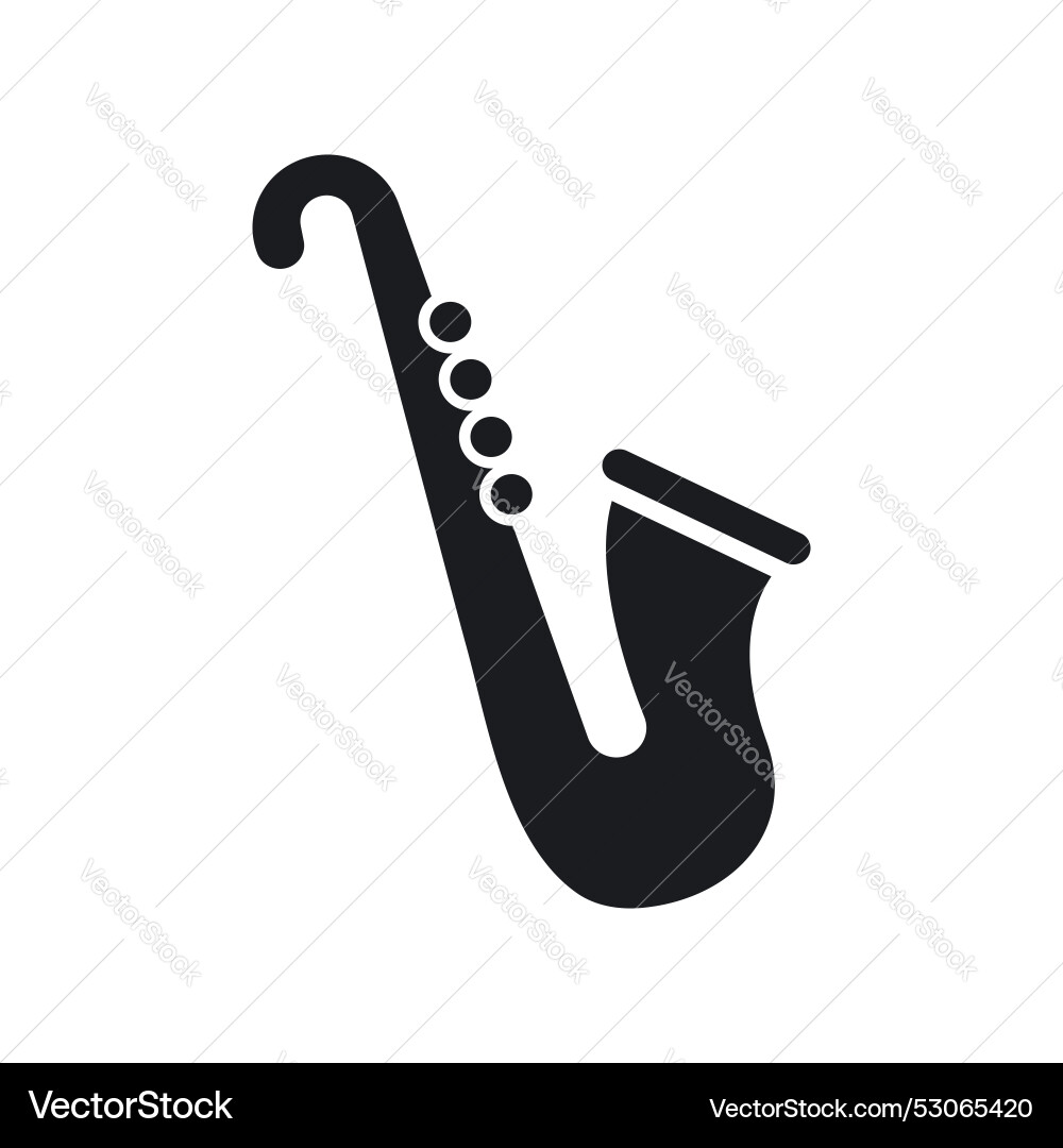 Saxophone icon isolated on white background Vector Image