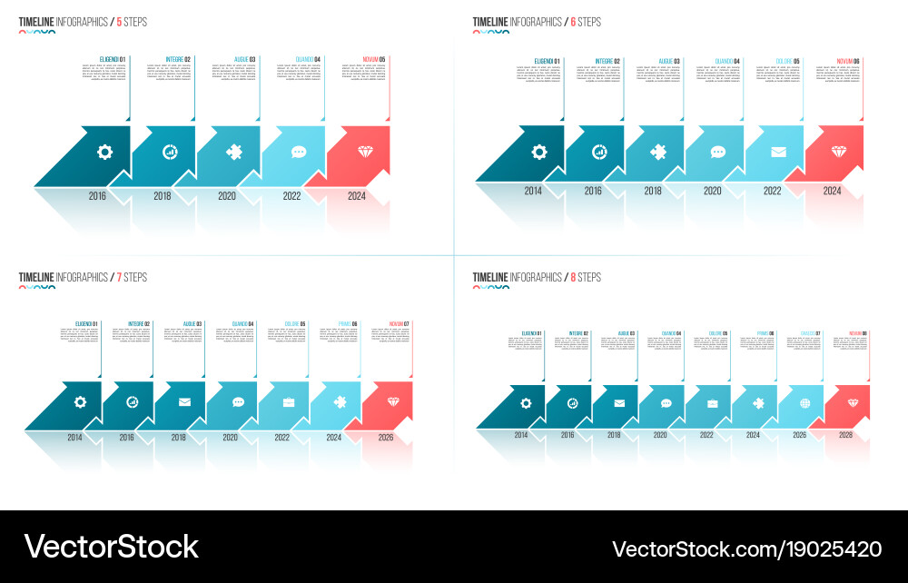 Timeline Infographics - Arrow Shaped Royalty Free Vector