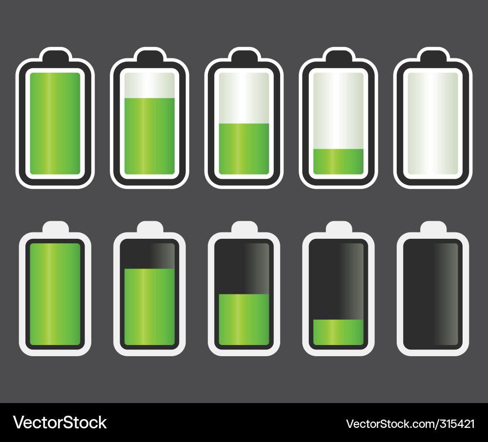 Battery indicator Royalty Free Vector Image - VectorStock