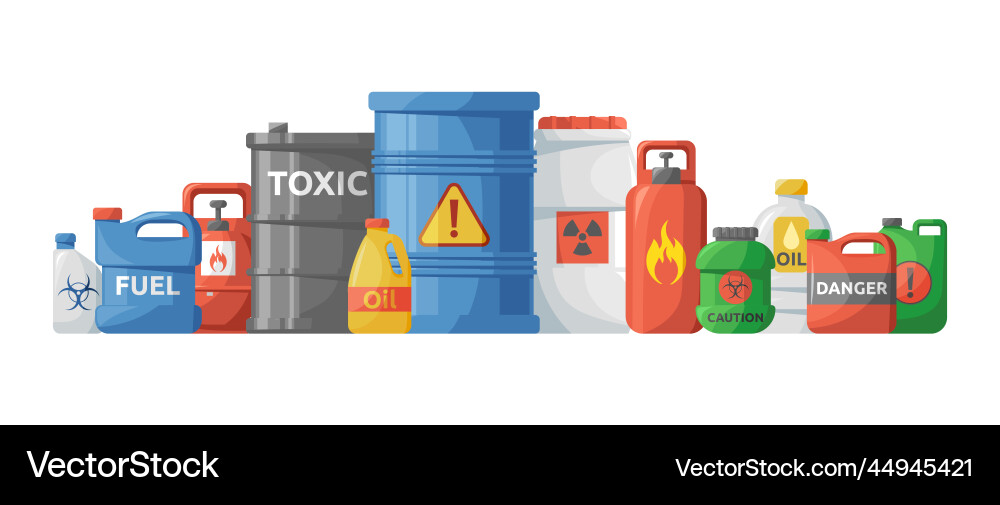 Chemical toxic hazards radioactive substance Vector Image