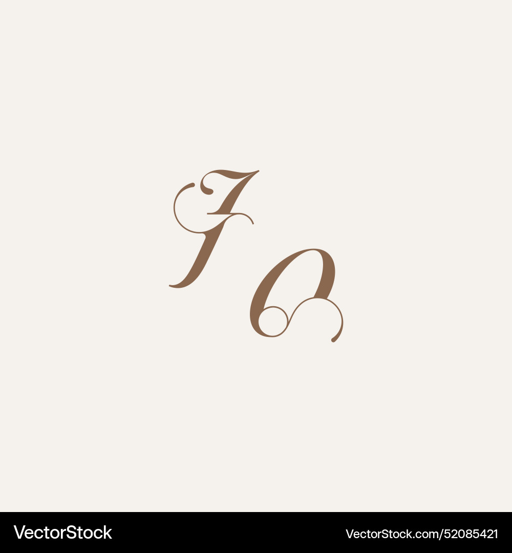 Luxury and elegant initial monogram logo letter Vector Image