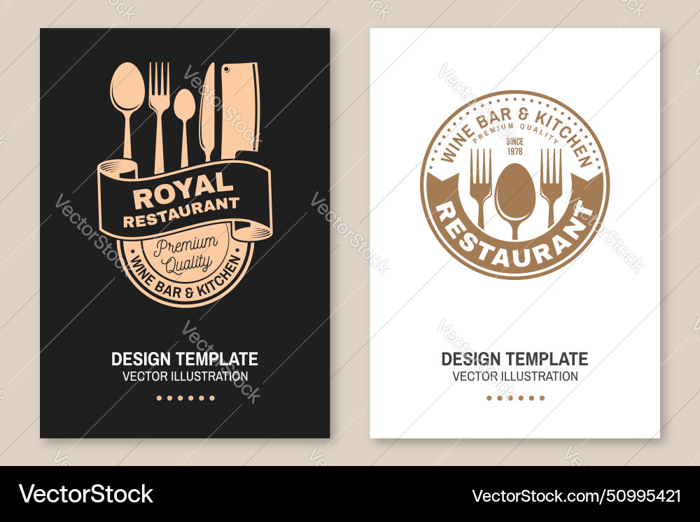 Royal restaurant poster design Royalty Free Vector Image