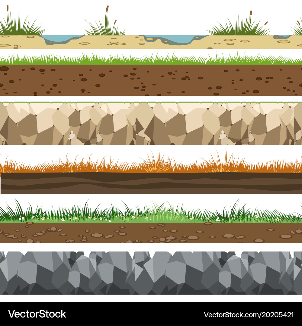 Soil horizontal patterns Royalty Free Vector Image