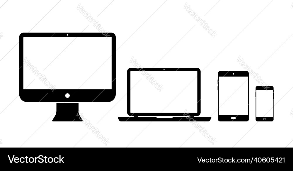 Tablet computer laptop and phone icon digital Vector Image