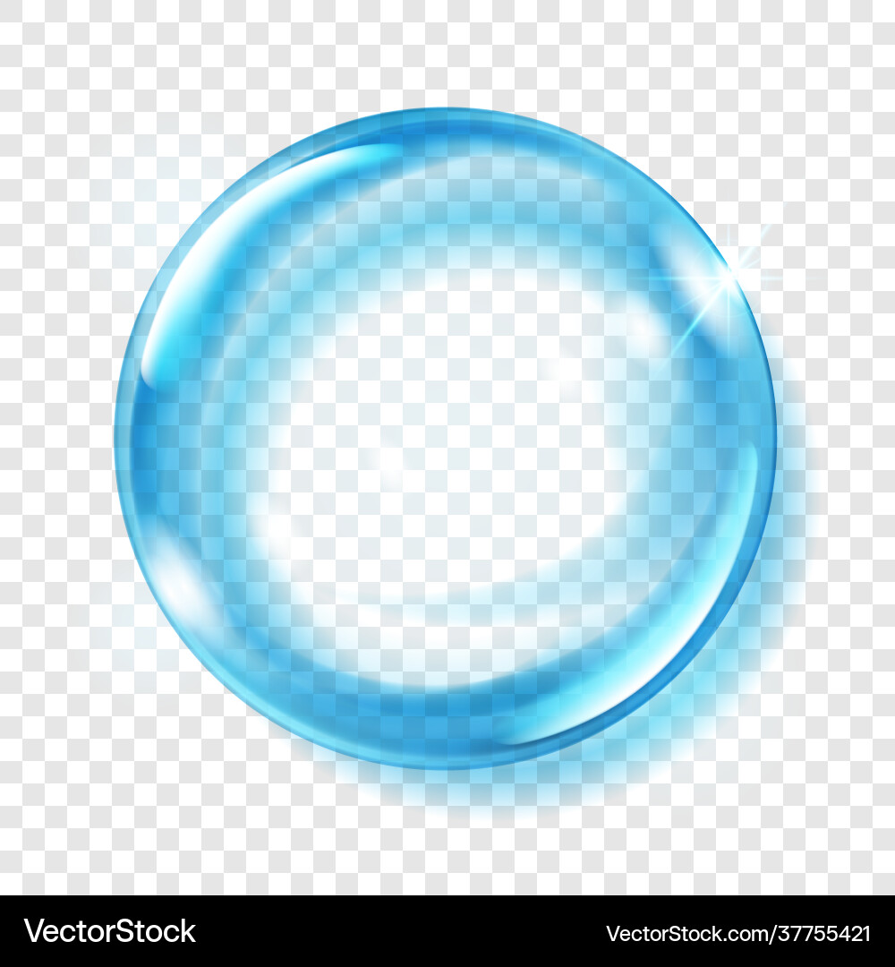 Transparent light blue sphere Royalty Free Vector Image