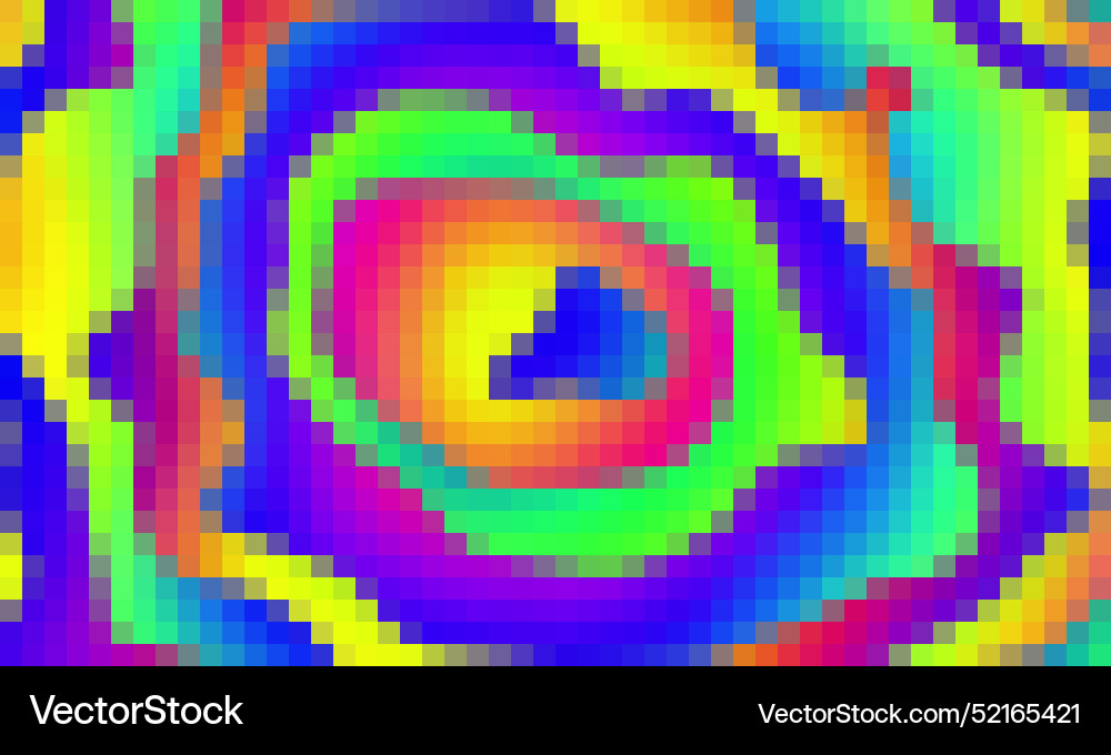 Trippy psychedelic colorful neon geometric shapes Vector Image