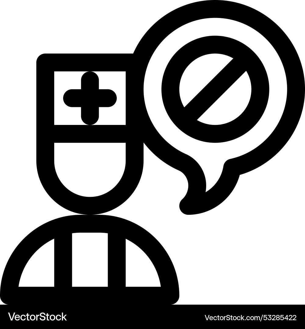 Doctor icon thin linear style design isolated Vector Image