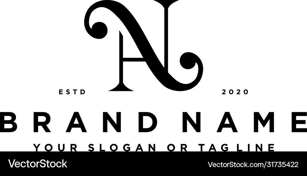 Letter an logo design Royalty Free Vector Image