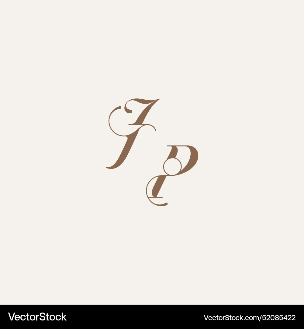 Luxury and elegant initial monogram logo letter Vector Image