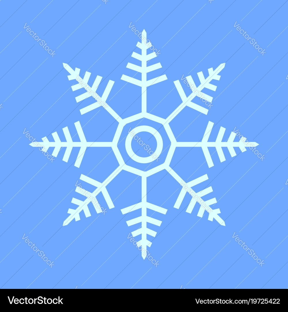 Snowflake star symbol Royalty Free Vector Image