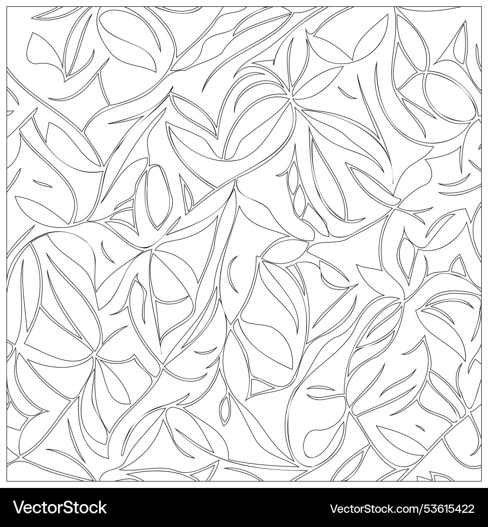 Tumpal flower pattern outline sketch Royalty Free Vector