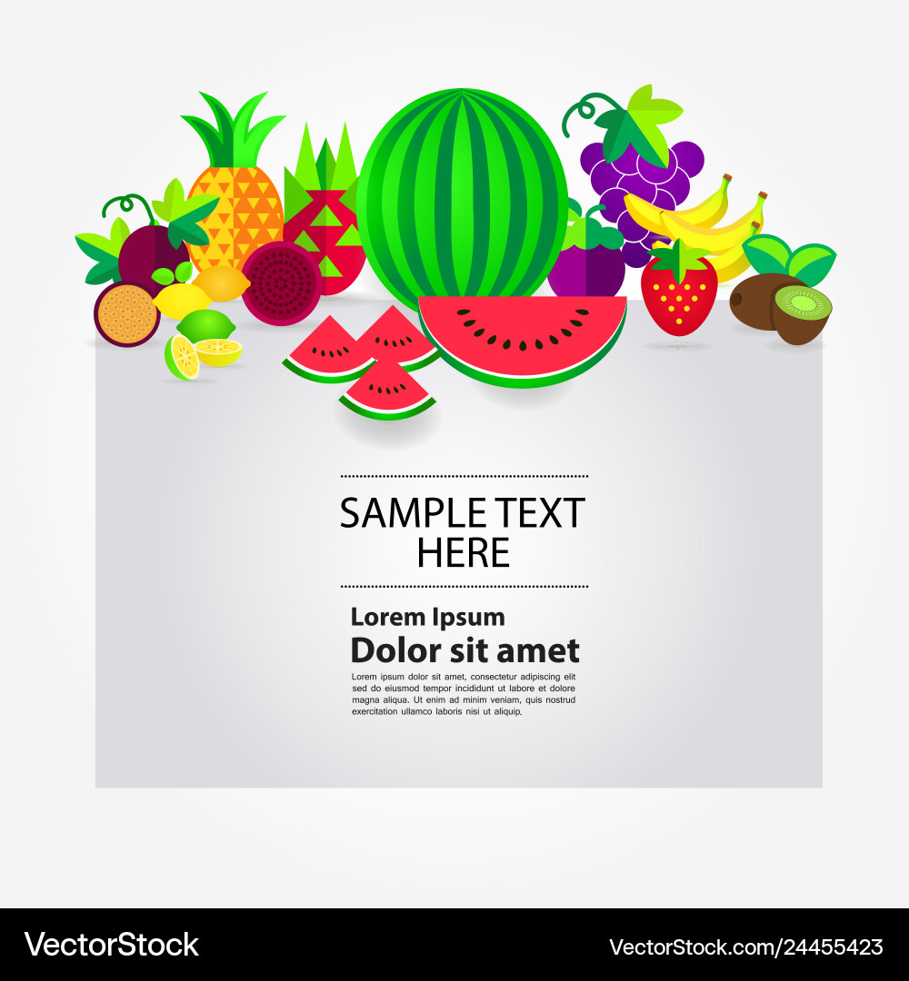 Fresh fruit from nature Royalty Free Vector Image