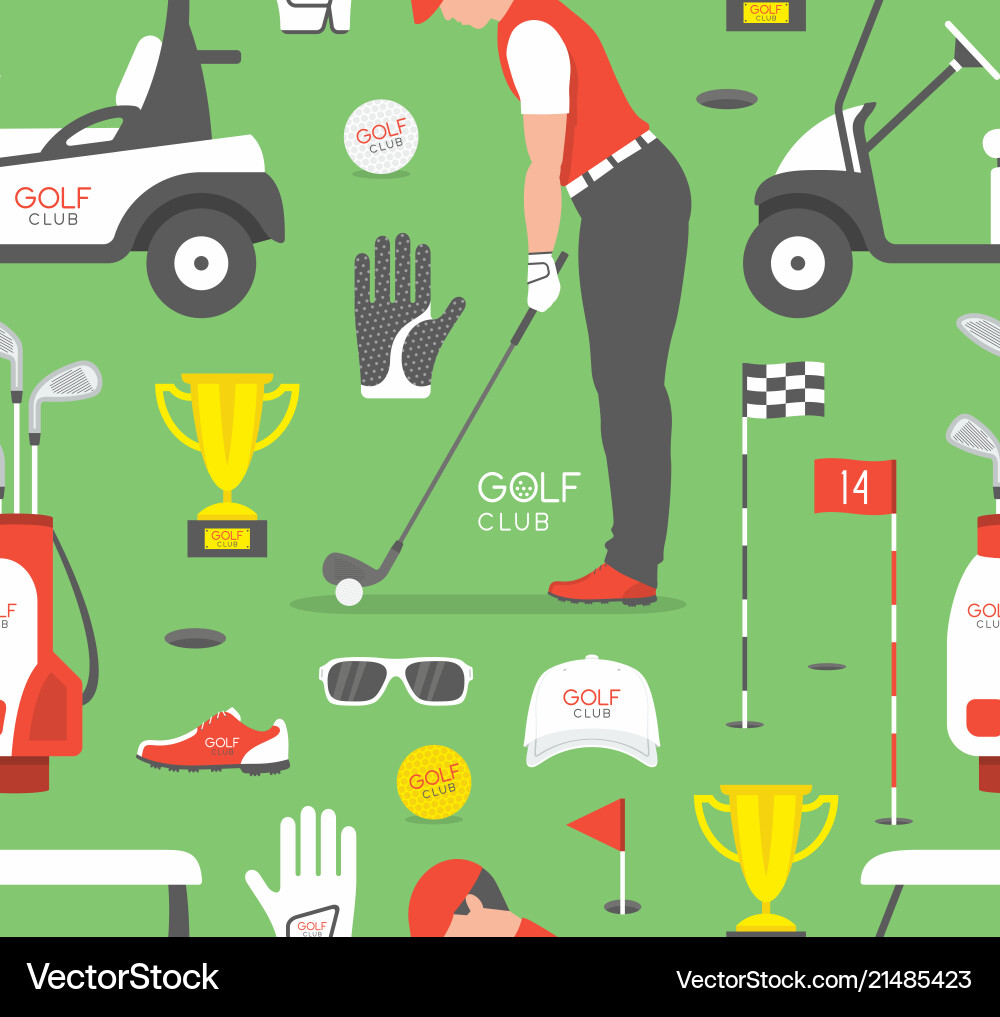 Golf Pattern - Seamless Sport Royalty Free Vector Image