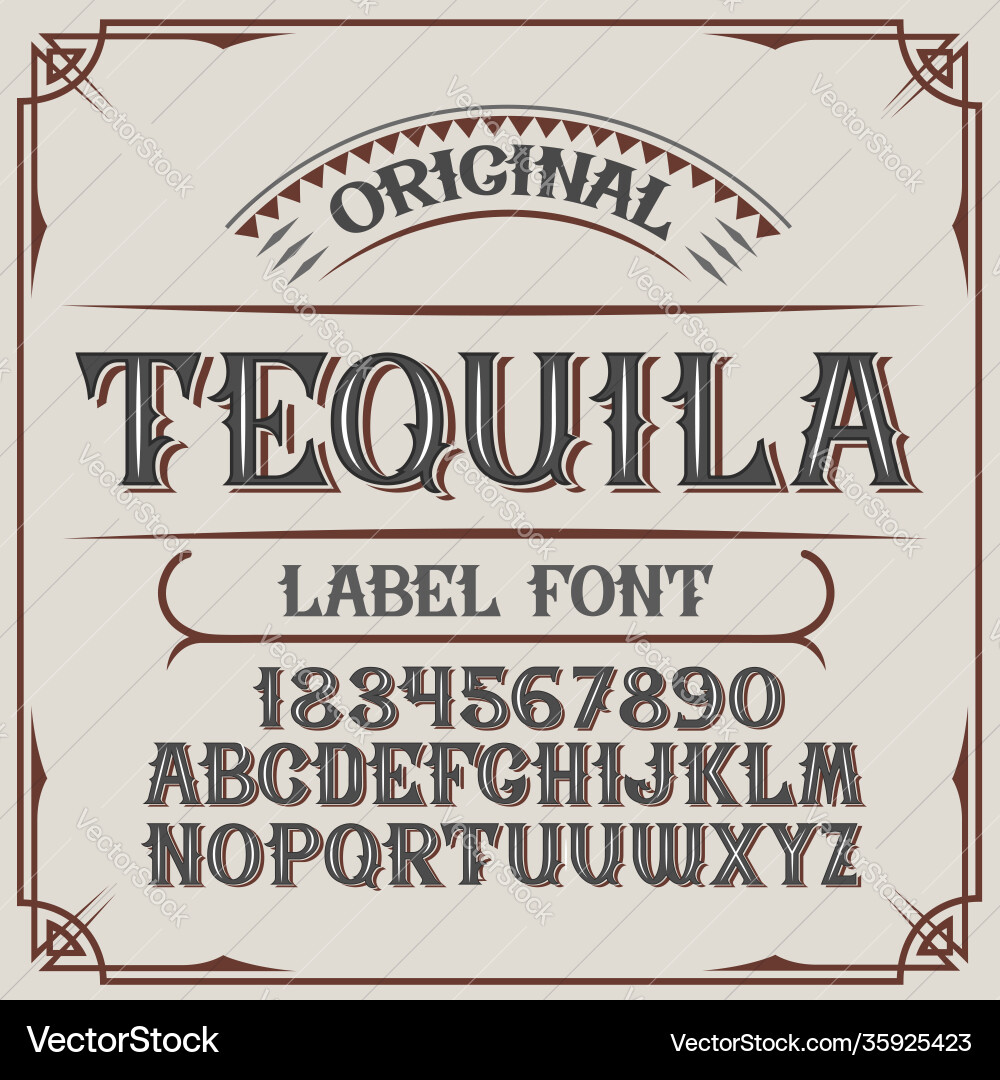 Good handcrafted font for any label design Vector Image