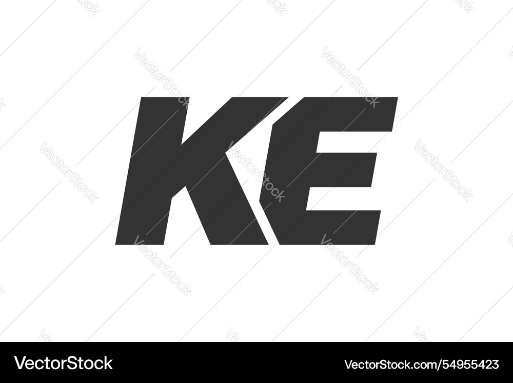 Ke techno editable font logo for corporate Vector Image