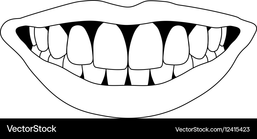 Perfect smile teeth Royalty Free Vector Image - VectorStock