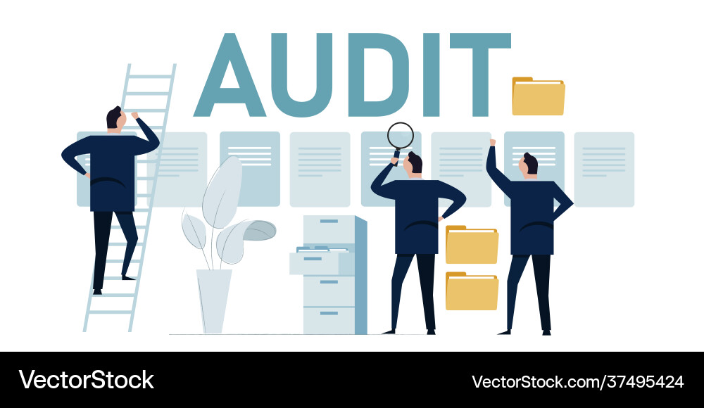 Audit business auditing accounting analyze Vector Image