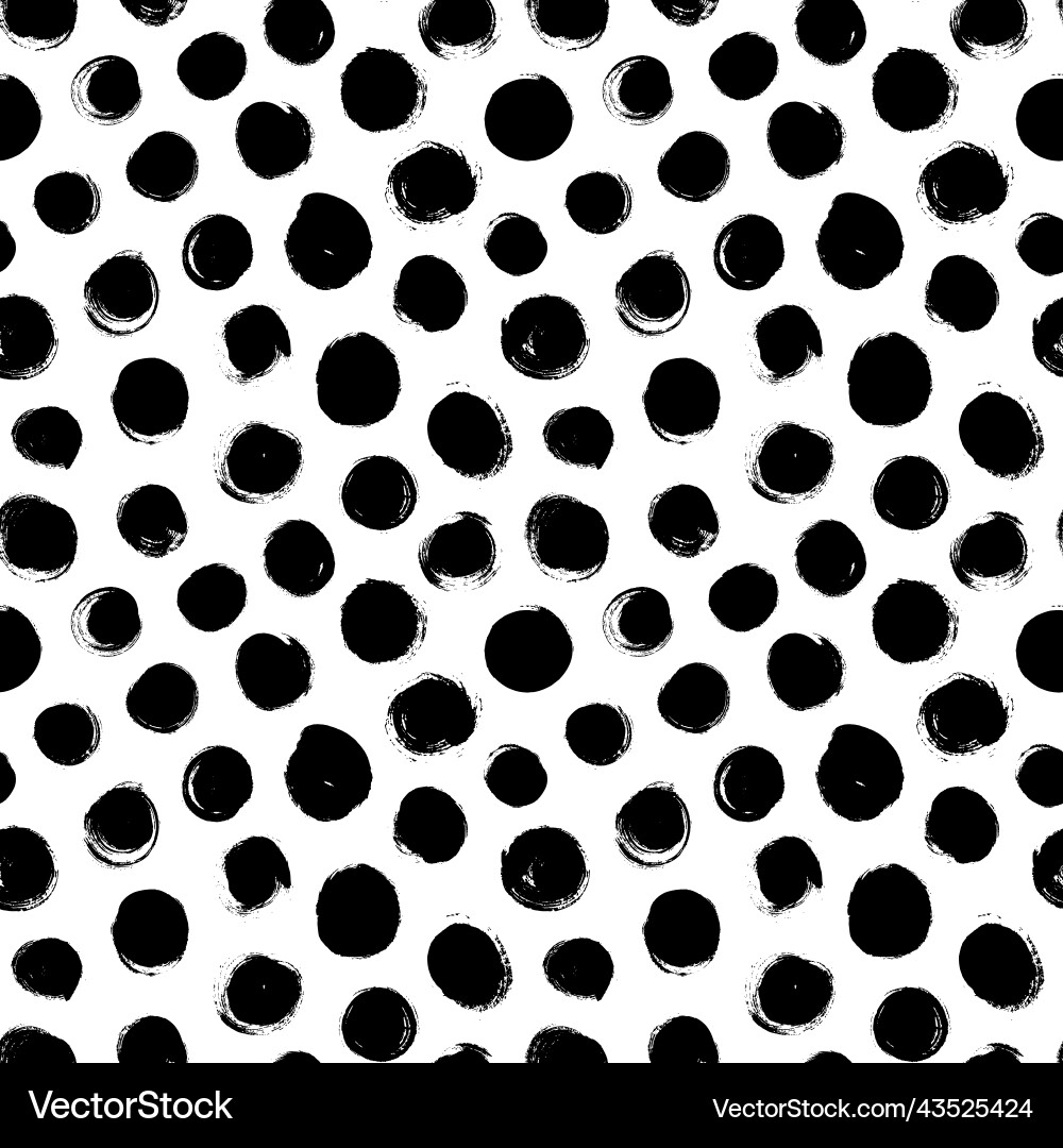 Black and white pattern with bold circles Vector Image
