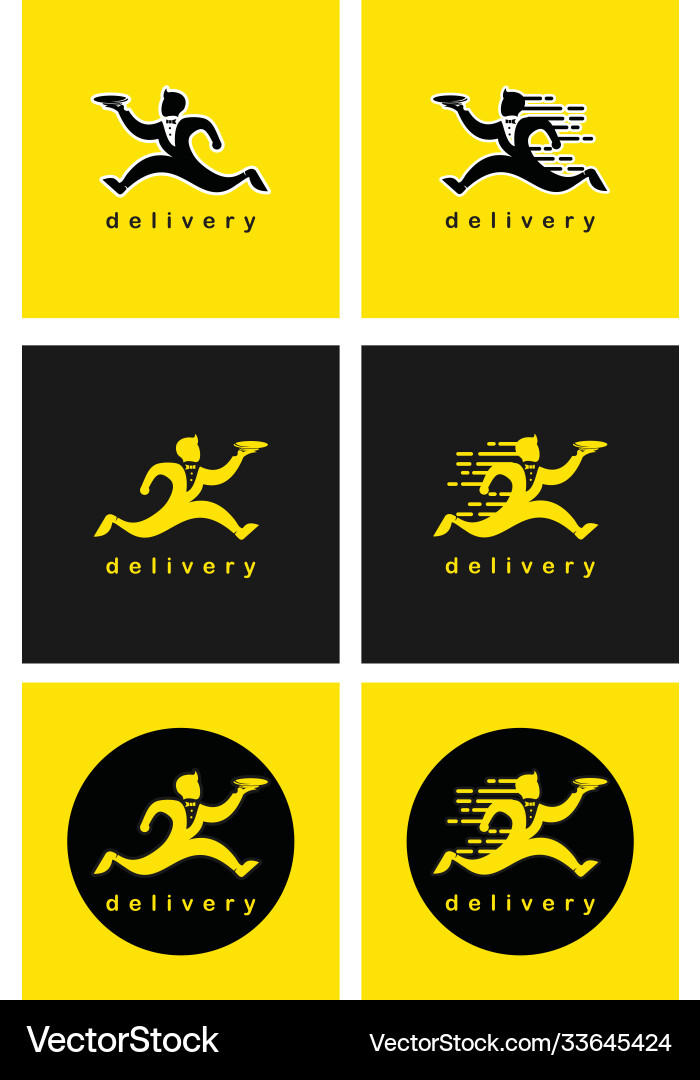 Delivery logo set template design Royalty Free Vector Image