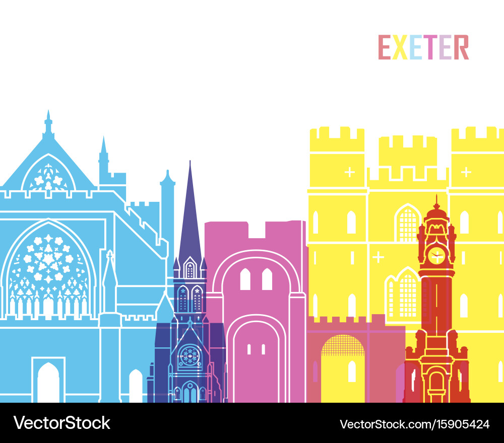 Exeter skyline pop Royalty Free Vector Image - VectorStock
