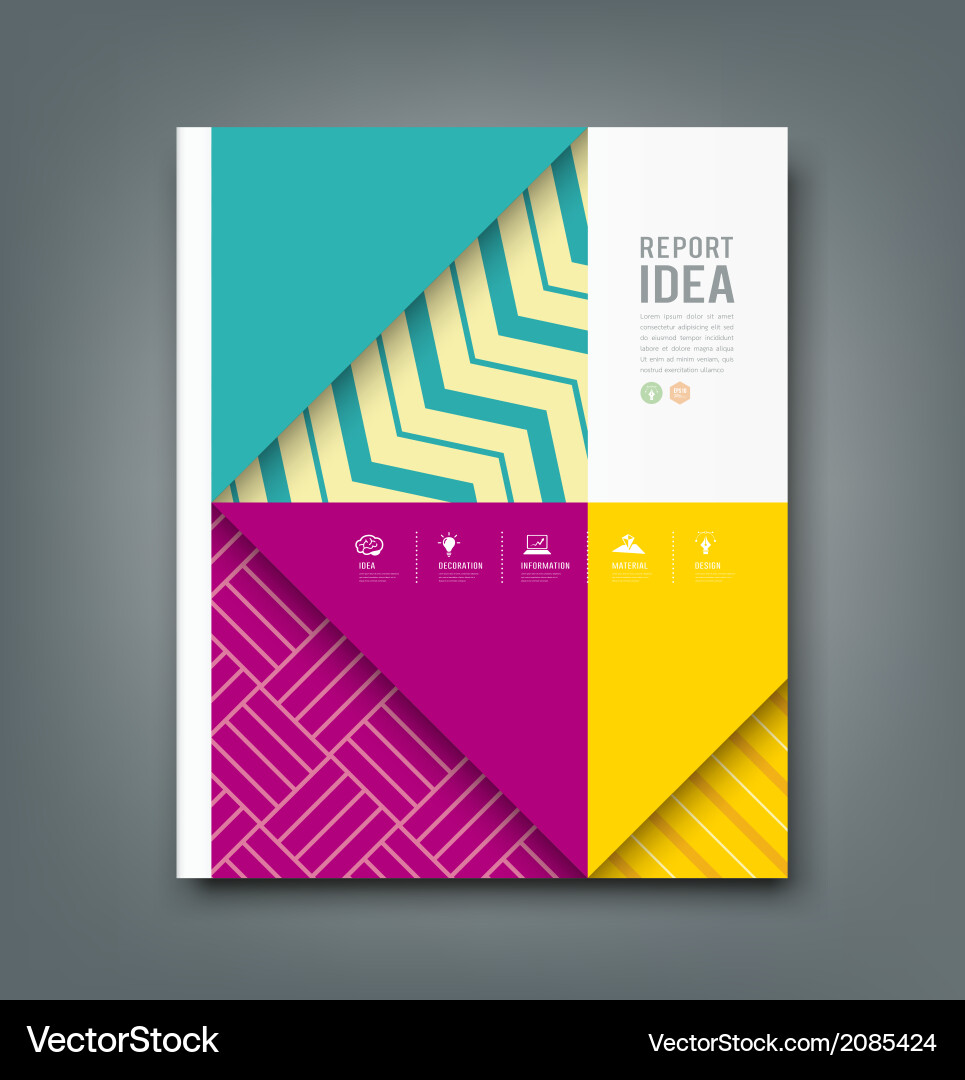 Report design colorful pattern fabrics background Vector Image