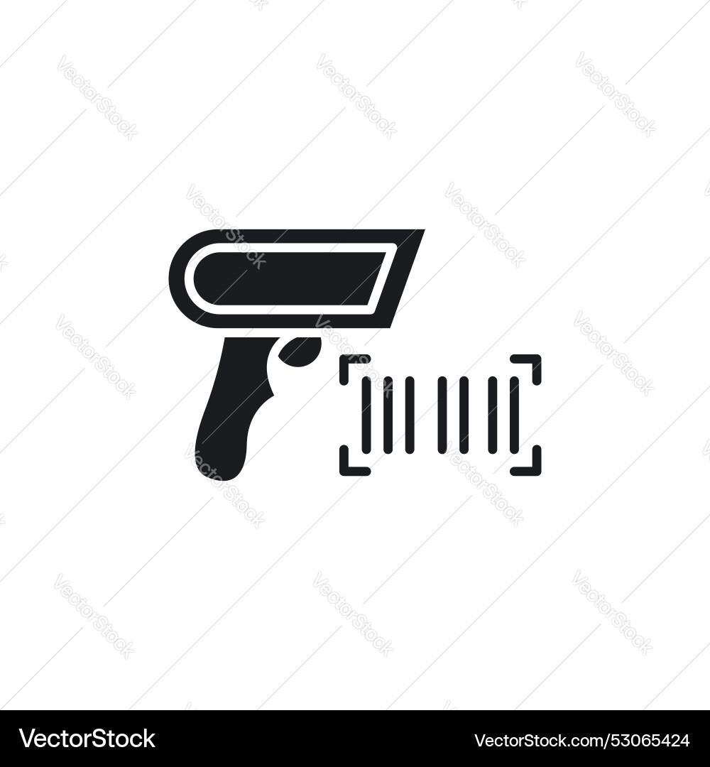 Scanner gun icon isolated on white background Vector Image