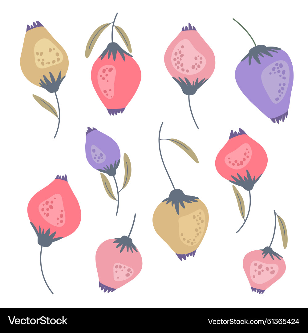 Set of hand drawn shapes doodle design elements Vector Image