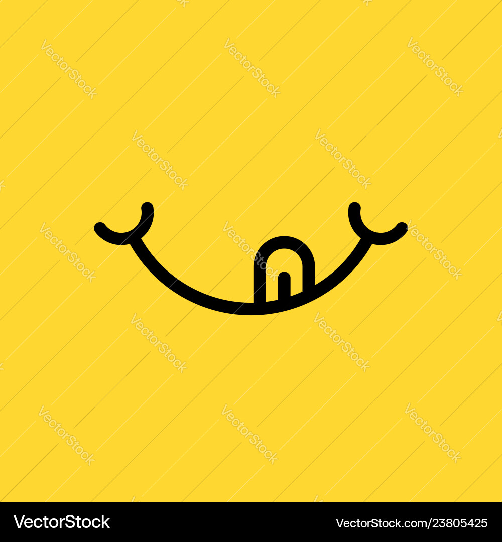 Happy Eating Face Emoji Royalty Free Vector Image