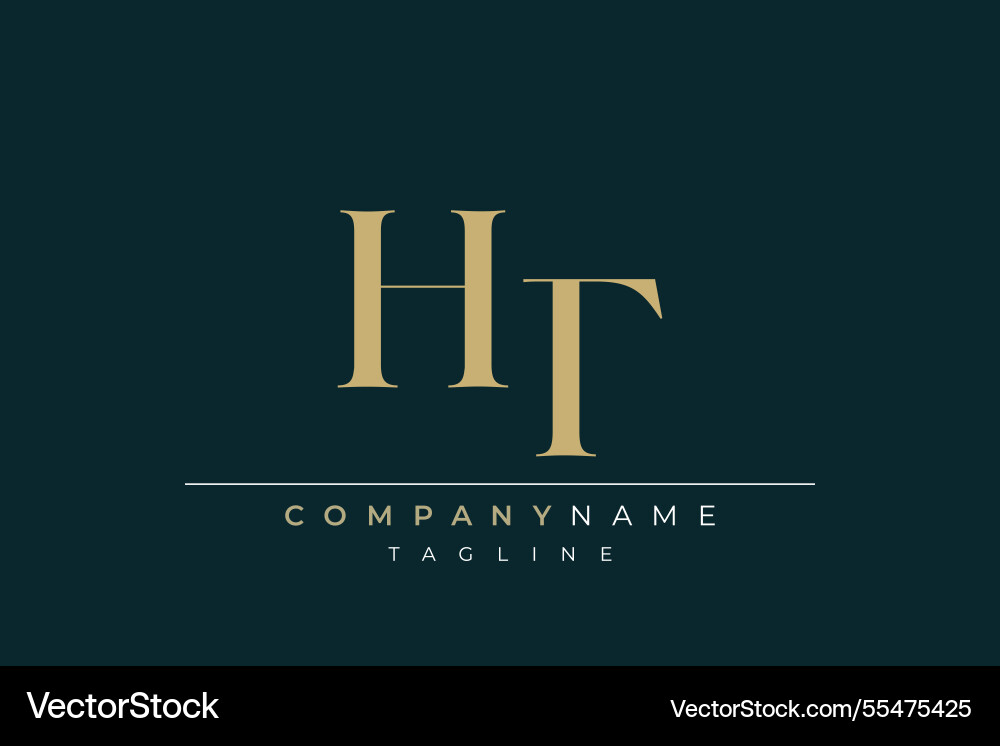 Ht abstract logo design Royalty Free Vector Image