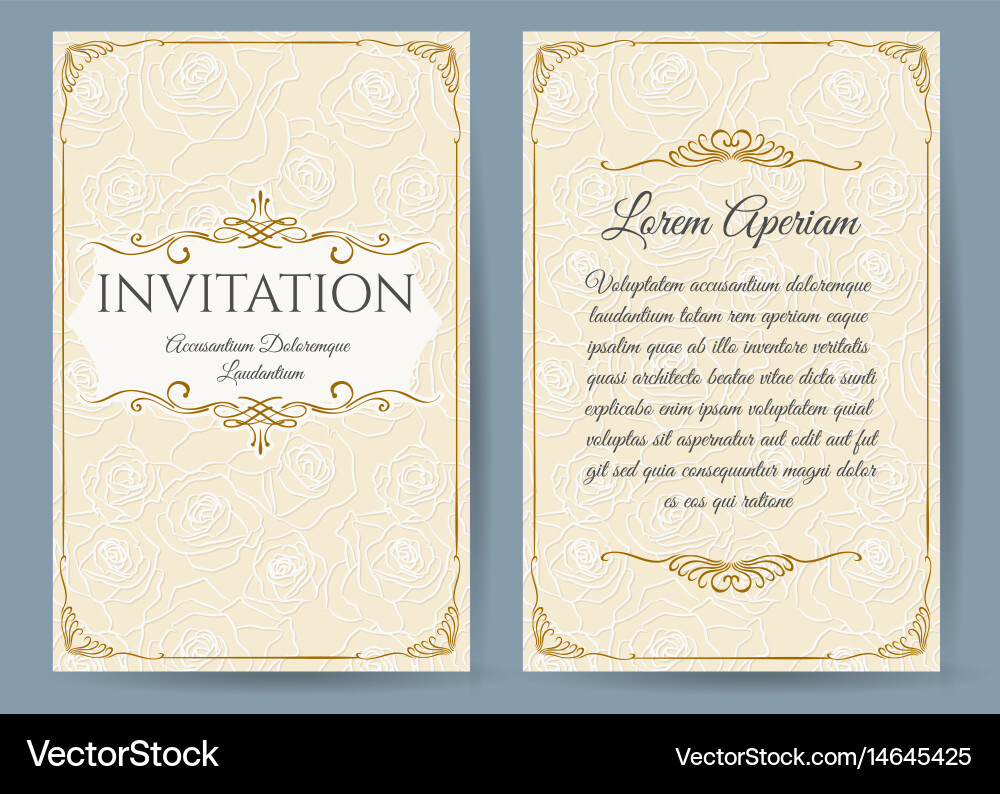 Invitation card template Royalty Free Vector Image