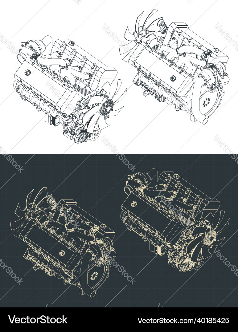 V8 Engine Blueprints