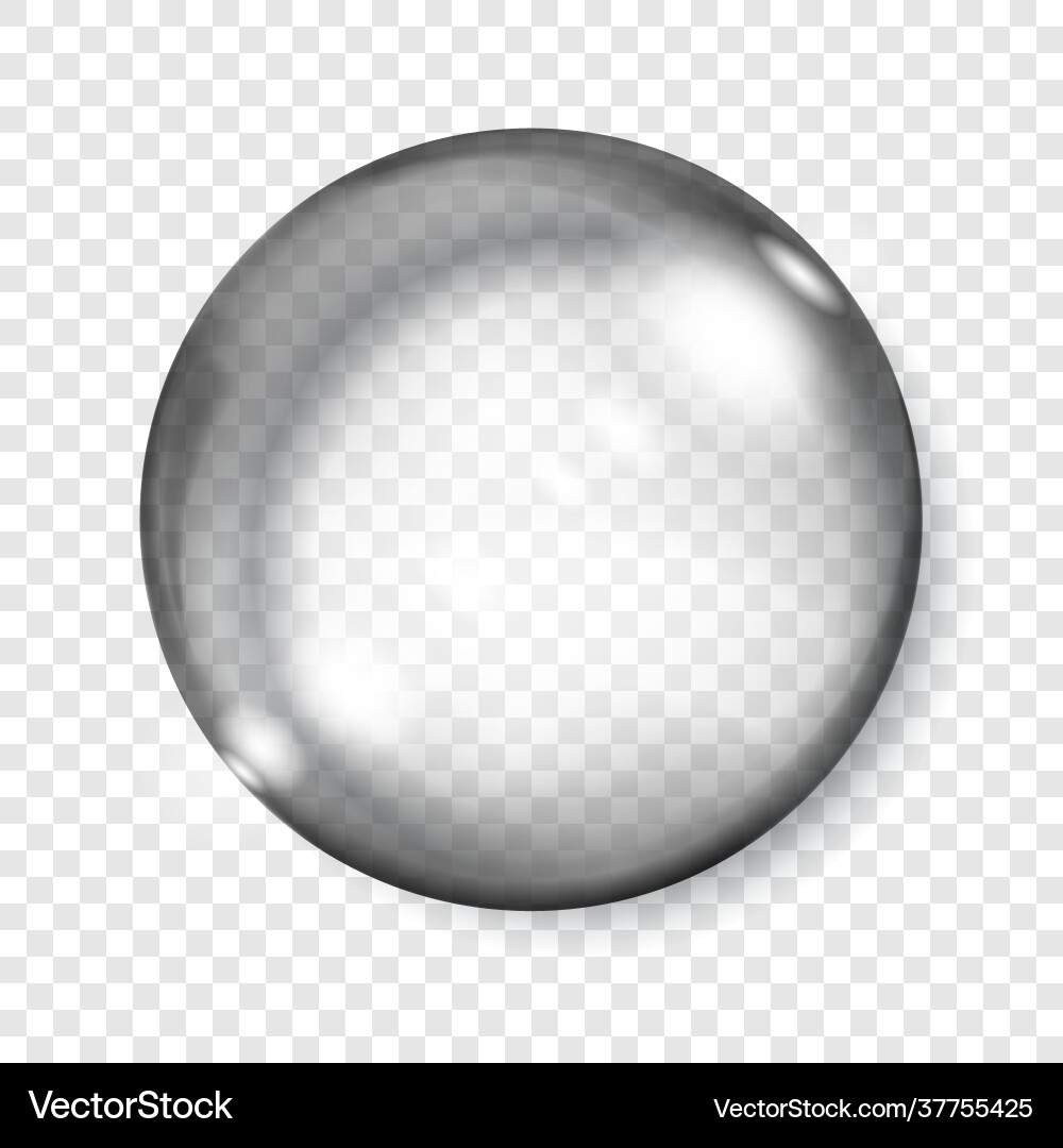 Transparent gray sphere Royalty Free Vector Image