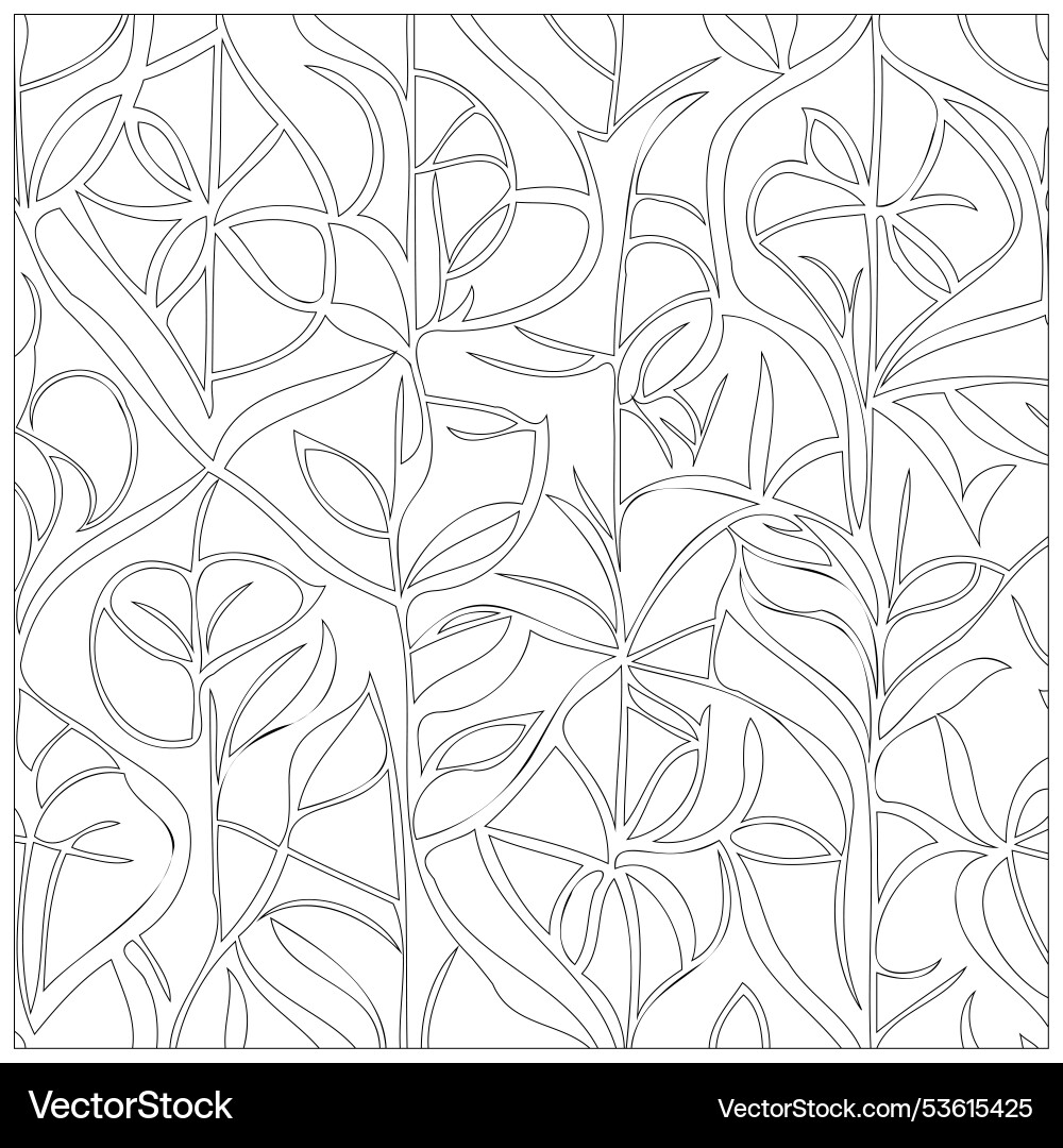 Tumpal flower pattern outline sketch Royalty Free Vector