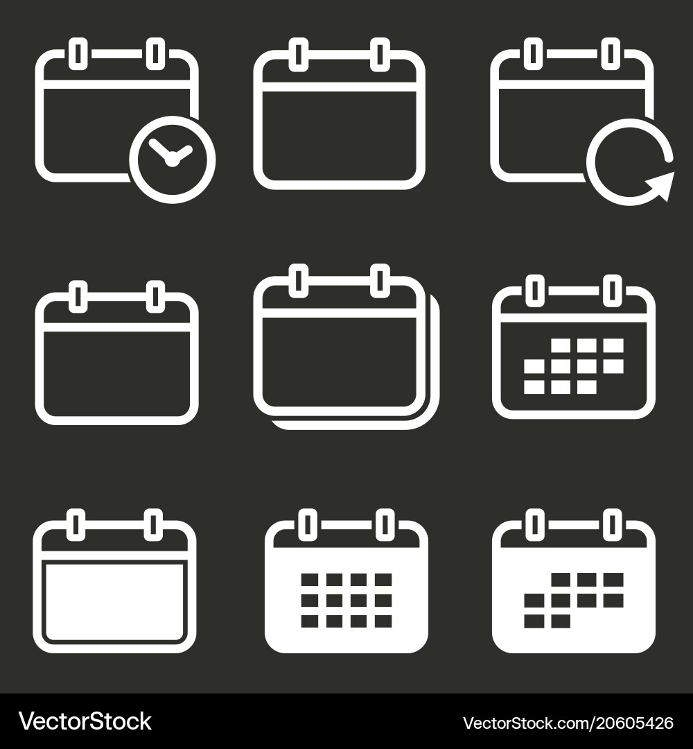 Calendar date icon Royalty Free Vector Image - VectorStock