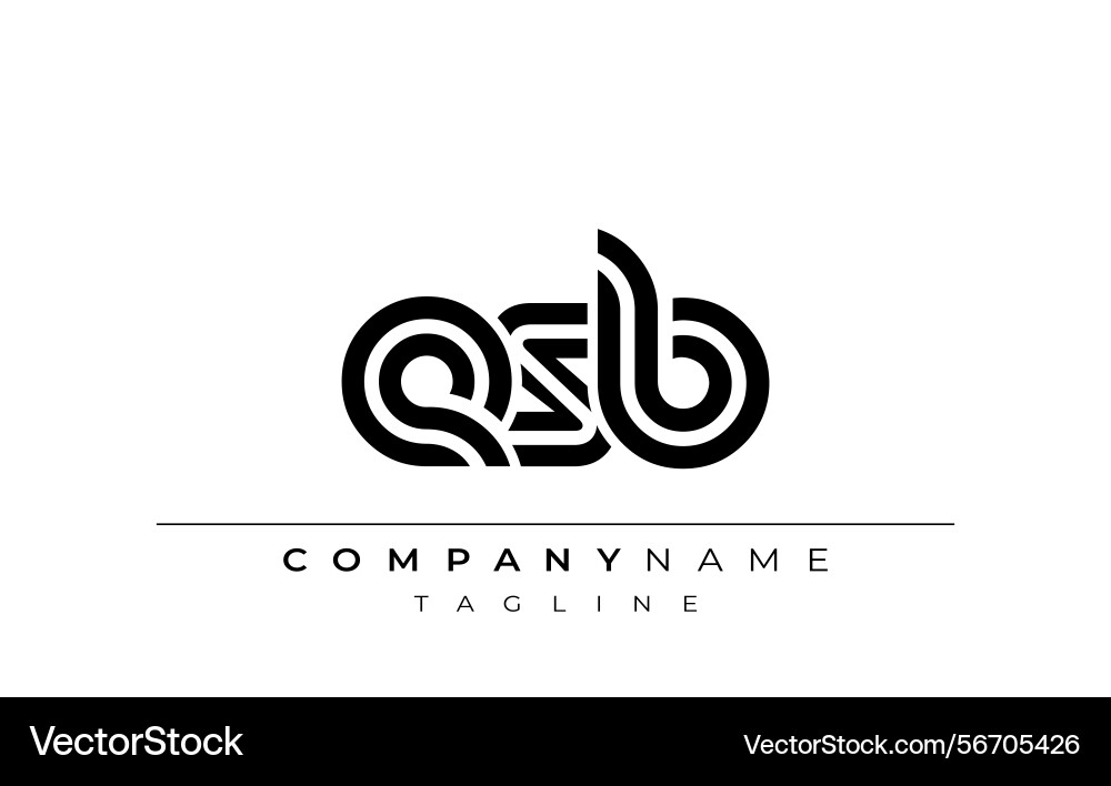 Esb creative unique modern letter logo design Vector Image