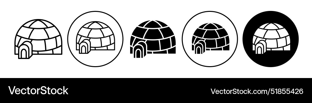 Iglo icon set collection for web Royalty Free Vector Image