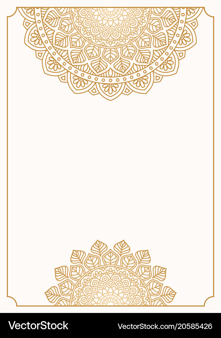 Invitation card with mandala Royalty Free Vector Image