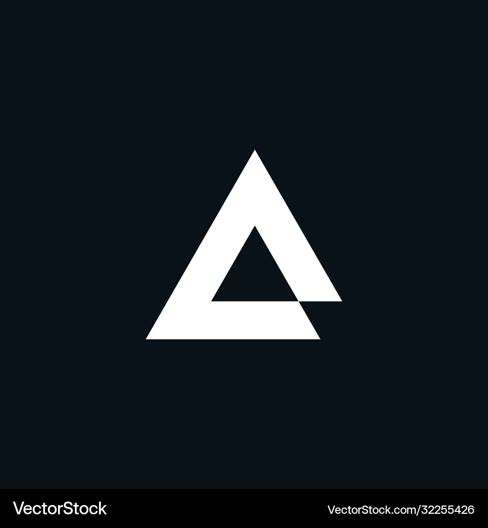 Letter a simple geometric line logo Royalty Free Vector