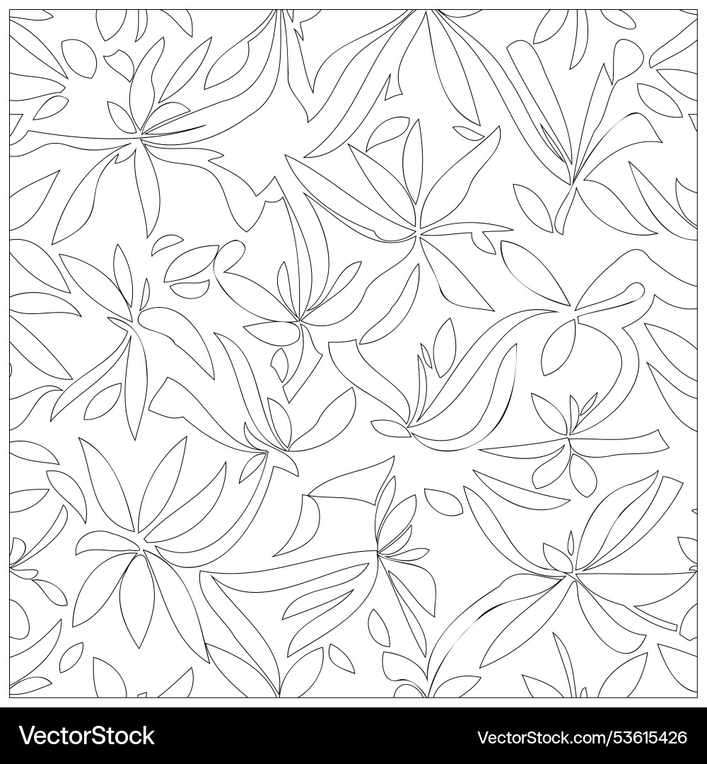 Tumpal flower pattern outline sketch Royalty Free Vector