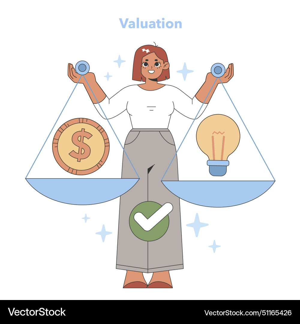 Valuation concept Royalty Free Vector Image - VectorStock