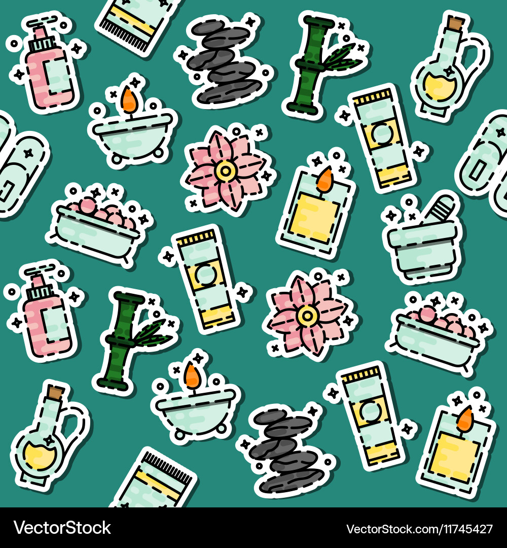 Colored spa pattern Royalty Free Vector Image - VectorStock