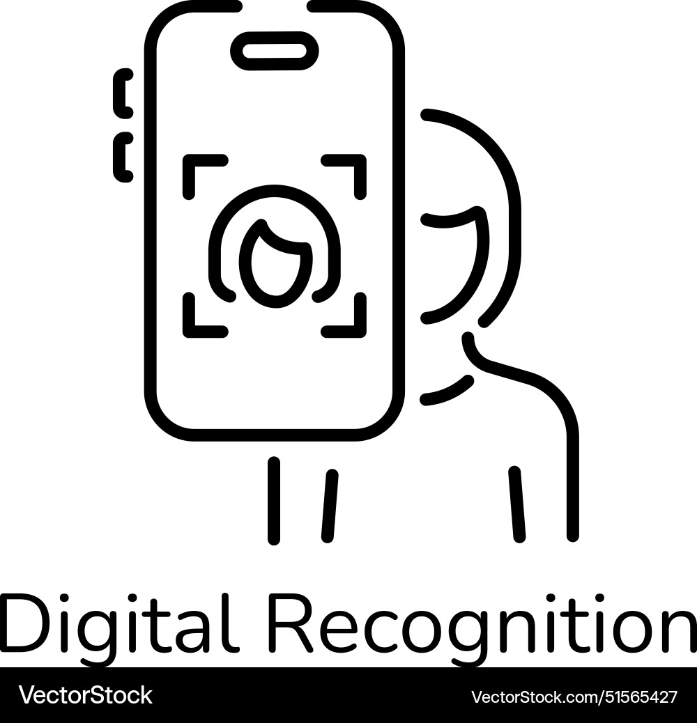 Digital recognition Royalty Free Vector Image - VectorStock